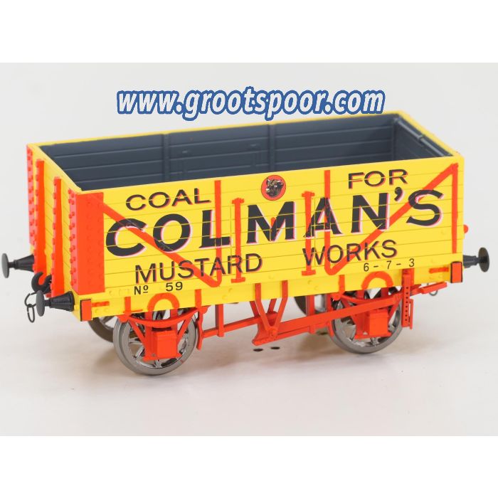Accucraft 1/32 scale BMS 7 pank RCH wagon R32-1M. COLMANS Mustard Works ...