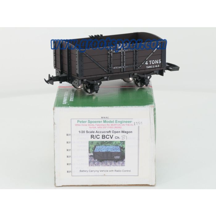 Accucraft 1/20 scale 4 TONS Open Wagon met lading Peter Spoerer Model ...